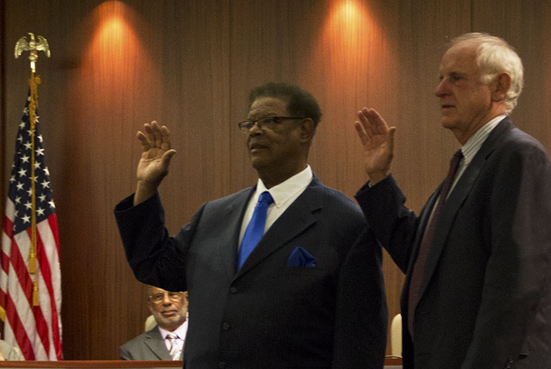 Richmond City Council welcomes back Nat Bates, Tom Butt with swearing ...