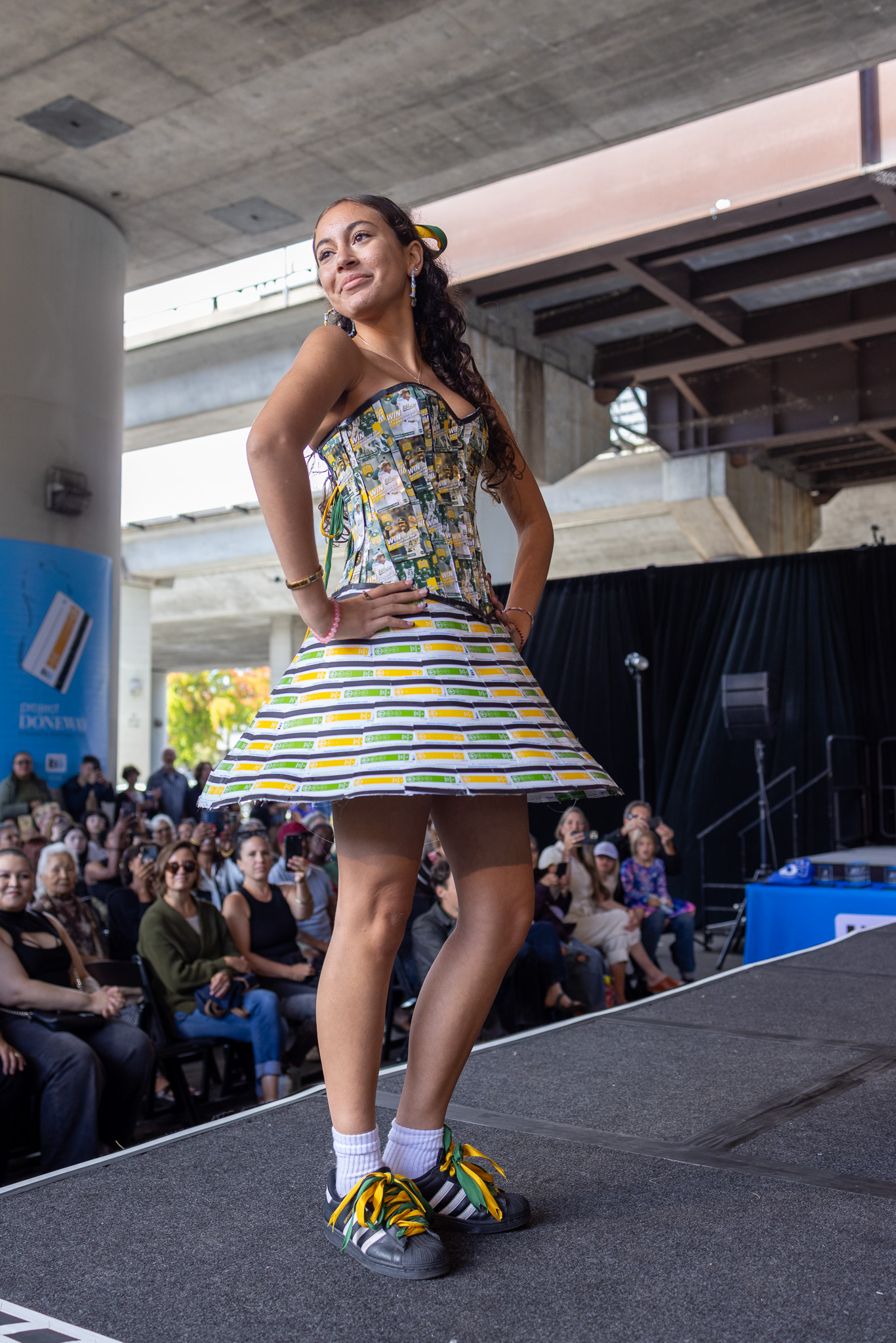 That's the ticket: Models hit the runway in clothes fashioned from BART ...